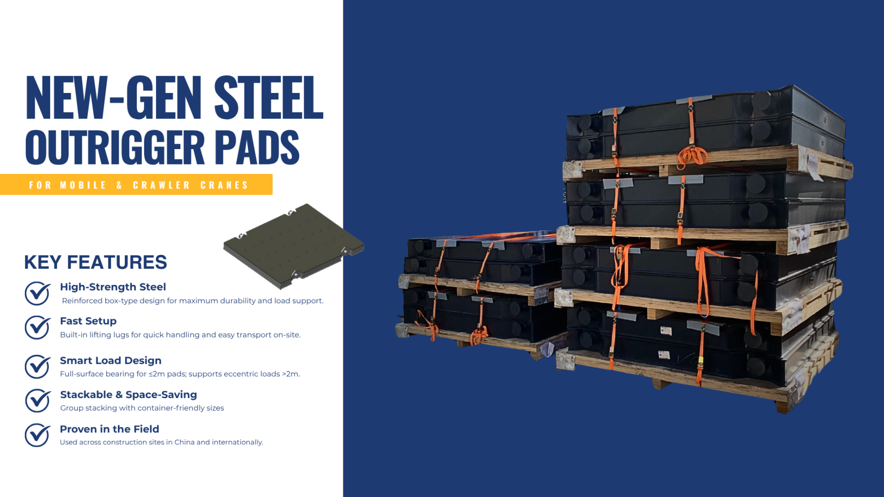 XCMG Outrigger Pads – Construction Equipment & Engineering